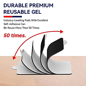 20 Packs Stronger Self-Adhesive Performance TENS Pads Compatible with MEDVICE, NURSAL, Belifu TENS Units, 3.5mm Snap Latex-Free TENS Unit Replacement Pads Electrode Patches Reuse More Than 50 Times