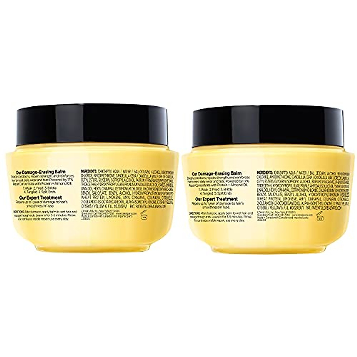 L'Oreal Paris Hair Care Elvive Total Repair 5 Damage Erasing Balm, Conditioning Hair Mask for Damaged Hair, with Almond and Protein, 8.5 fl; oz, (Pack of 2)