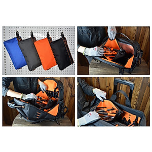 4-Packs Small Tool Pouch, Heavy-Duty Tool Pouch, Electrician Tool Pouch, Tool Pouches w/Clip, Electricians Tool Pouch, Tool Pouch Bag, Small Tool Bag, Tool Bag Small, Zippered Tool Bags and Pouches