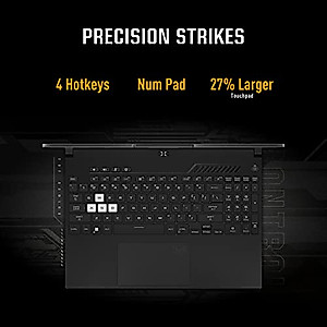 ASUS TUF Dash 15 (2022) Gaming Laptop, 15.6” 144Hz FHD Display, Intel Core i5 12450H, GeForce RTX 3050 Ti, 8GB DDR5, 512GB PCIe SSD, Thunderbolt 4, Wi-Fi 6, Windows 11 Home, Off Black, FX517ZE-RS51