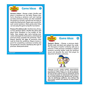 Super Duper Publications | 120 Pronoun Fill-in Sentence Fun Deck Flash Cards | Educational Learning Resource for Children
