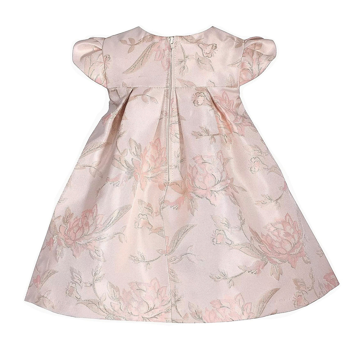 Bonnie Jean Girls 3M-4T Bow Front Pleated Trapeze Special Occasion Dress (Pink Lotus, 3-6M)