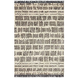 Chris Loves Julia x Loloi Alice Collection ALI-02 Cream / Charcoal 18" x 18" Sample Rug