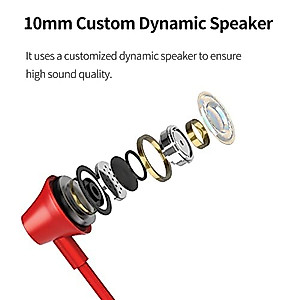 ZAQE Neckband Bluetooth Headphones, Noise Cancelling Wireless Headset with Magnetic, Freely Foldable & Lightweight Build, IPX5 Waterproof Earphones for Running Sports Workout