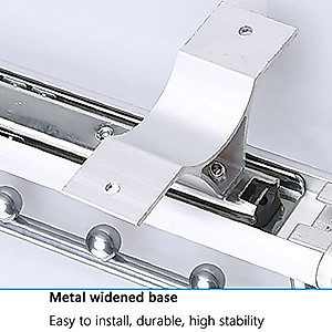 ZYFA Heavy Duty Retractable Pull Out Pants Rack Adjustable Closet Rod, Extendable Wardrobe Rail Tube Valet Rod Clothing Mount Wardrobe Hanger for Hanging Clothes,Top Mount, 35cm