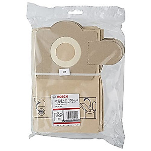 Bosch 5x Paper Filter Bag (for PAS, Accessories Dust Extractors)