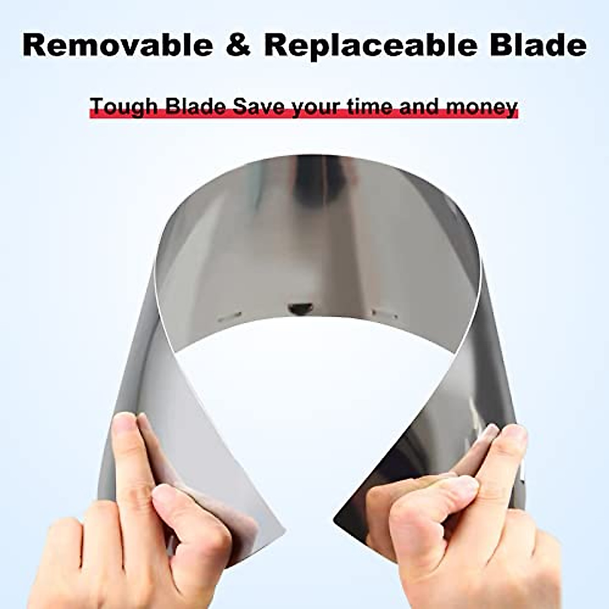 ZHUITU Drywall Skimming Blade Set 16" Blades x2 + 24" Blades x2 + Semi-Circular Blade + 37"-67" Extension Handle + Holder Pro-Grade Stainless Steel Sturdy and Durable