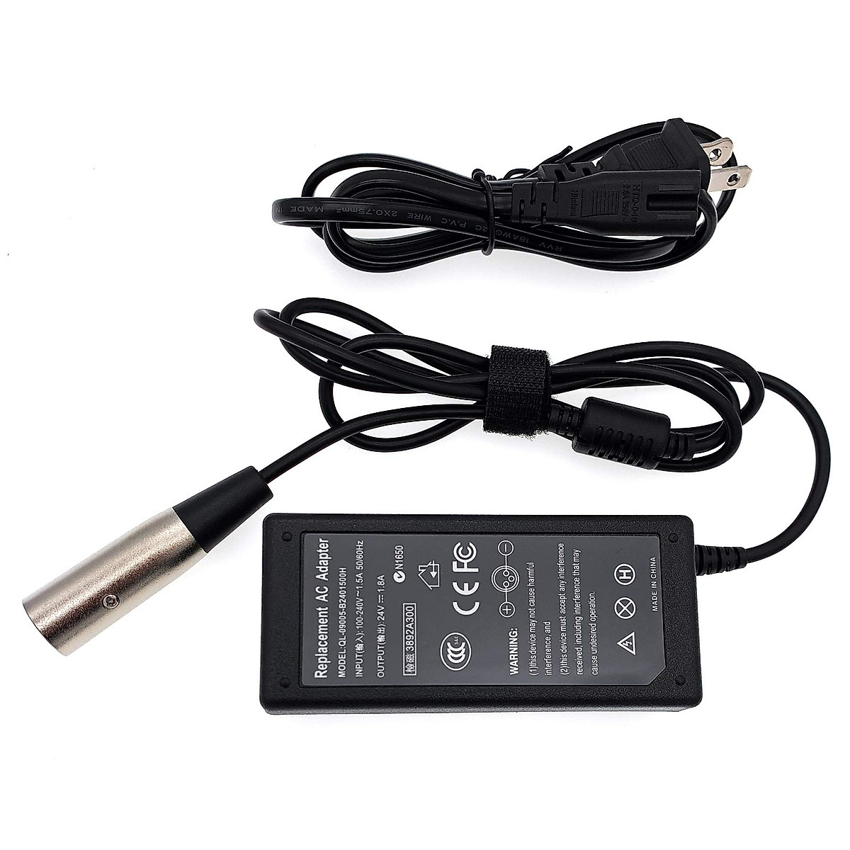 CBK 24V 1.8A Scooter Battery Charger for Bladez XTR eZip 400 Schwinn S150 S180 S200 S250 S300 S350 S400 S500 Mongoose M150 M200 M250 M300 M350 M500