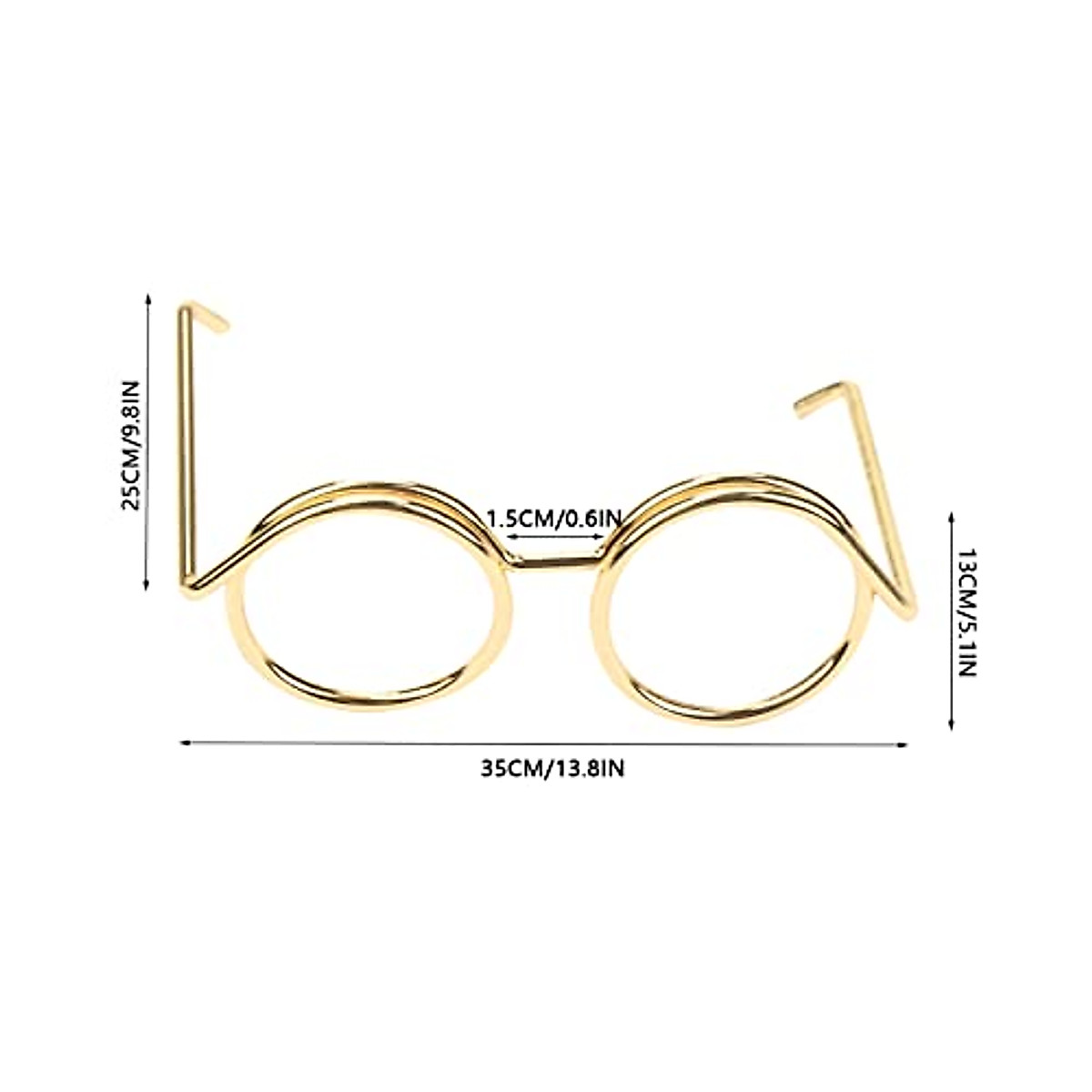 Paper Clip, 10Pcs Metal Rose Golden Small Eyeglass Shape Bookmark for Fixing Card Book File for Office Home School Supplies