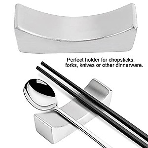 Chopsticks Rest 304 Stainless Steel Reusable China Chopsticks Holder Non Stick Chopstick Holder for Home Hotel Restaurant