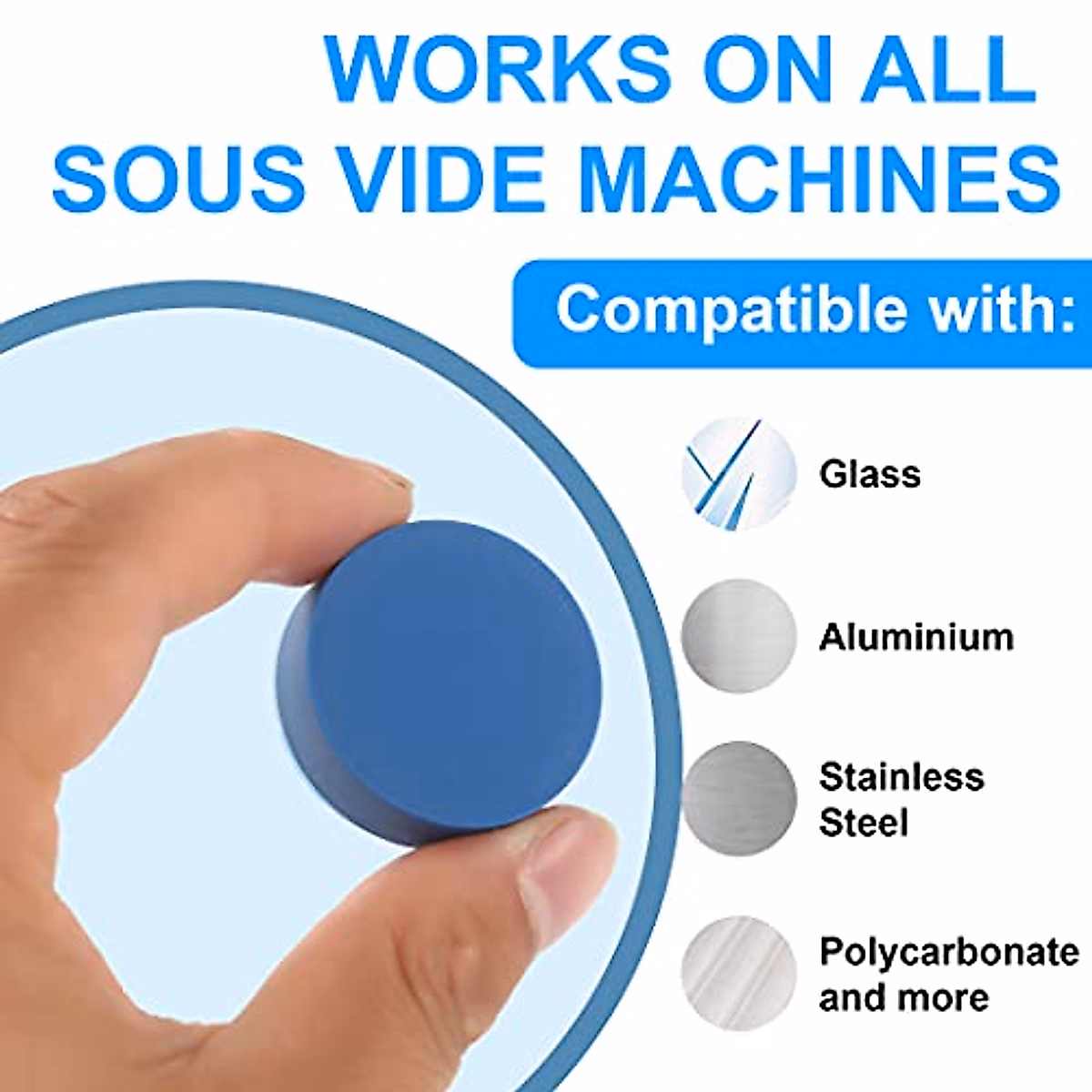 (8-Pack) Sous Vide Magnetical Weights Works on All Sous Vide Machines, Silicone-Coated Sous Vide Magnets