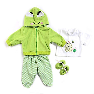 Reborn Baby Doll Clothes Boy 3pcs Set for 20"- 23" Reborn Doll Boy Clothes Green Outfit