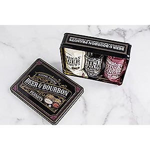 Nuts Gift for Men, Unique Flavored Peanuts in a Gift Box Tin, Great Easter Basket Stuffer, Fathers Day Gift for Him, Birthday or Holidays - 1 lb