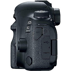 Canon EOS 6D Mark II DSLR Camera (1897C002) W/Bag, Extra Battery, LED Light, Mic, Filters and More - Advanced Bundle (Renewed)