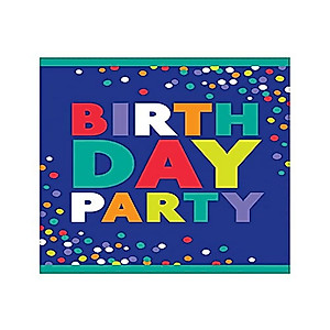 Vibrant Multicolor Bold Happy Birthday Postcard Invite - 4 x 5 (Pack Of 8) - Premium Paper Quality, Eye-Catching & Unique Design - Perfect For Themed Parties & Events