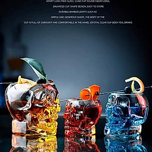 350ML Skull Glass Wine Glass Skull Glass Cup Funny Large Glasses Drinking Glass Vodka Spirits Cup Glass, Halloween Decorations Gifts Halloween Themed Party Holiday Gifts New Crystal Skull Cup (1pcs)