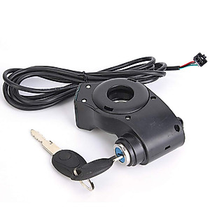 Haosie EBike Thumb Throttle LCD Display, EBike Voltage Display with Key Lock for E-Scooter Electric Bike