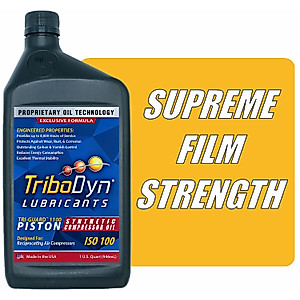TriboDyn Tri-Guard 1100 ISO 100 Piston Synthetic Air Compressor Oil (1 Quart)
