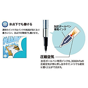 Mitsubishi Pencil SN200PT07.33 Pressurized Ballpoint Pen, Power Tank, 0.7, Blue, 10 Pieces