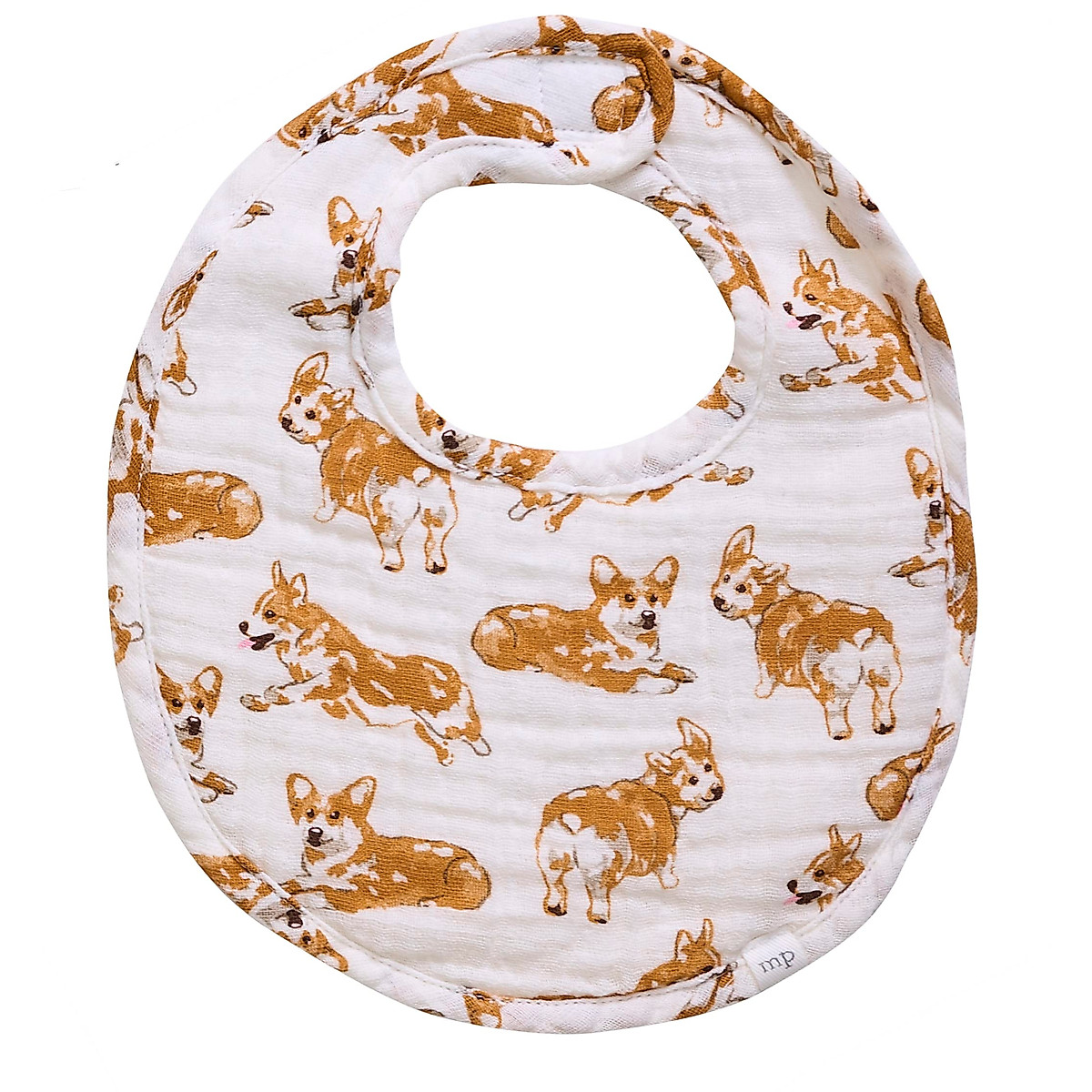 MUD PIE Baby Dog Breed Bodysuit and Bib Set, Corgi, 0-6 Months