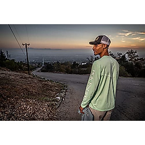 HUK Men's Standard Pursuit Vented Long Sleeve 30 UPF Fishing Shirt, Key Lime, 3X-Large