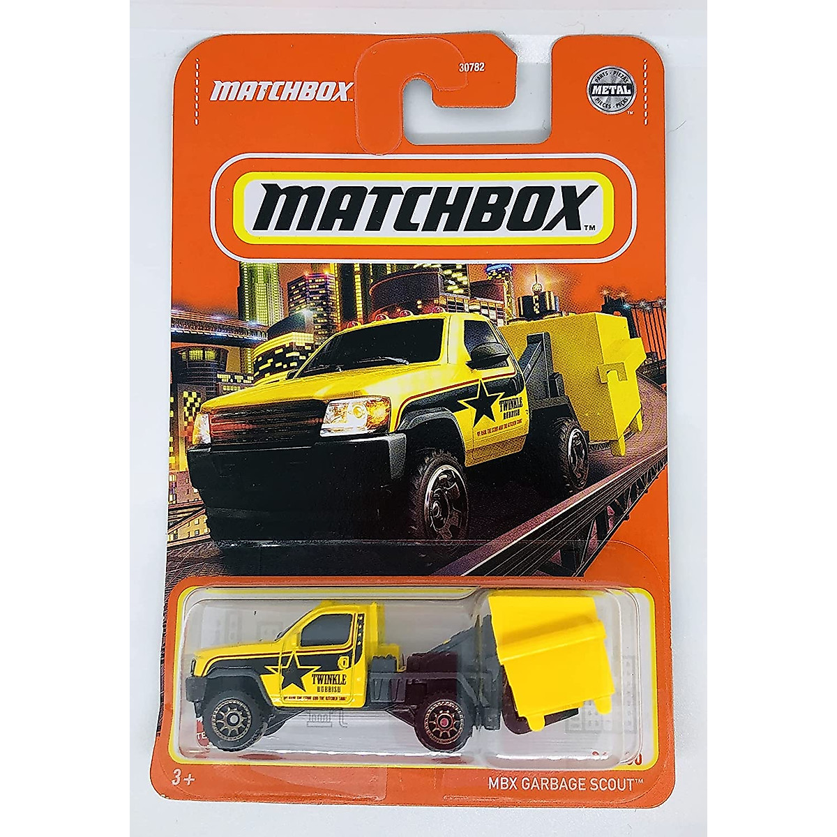 Matchbox 2022 - MBX Garbage Scout - 24/100 - Yellow - Mint/NrMint - Ships Bubble Wrapped in a Box