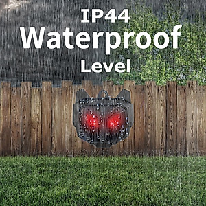 4 Pack NUIODW Solar Nocturnal Animal Repeller Predator Control Red LED Strobe Lights Deer Skunk Raccoon Repellent for Garden Yard Farm Chicken Coop