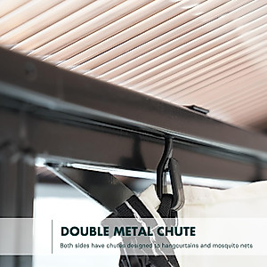 Grand patio 10x12 Hardtop Gazebo, Single Roof Pergolas Metal Aluminum Frame UV 50+ Outdoor Canopy with Mosquito Netting and Curtains, Outdoor Shelter for Garden, Lawn, Backyard