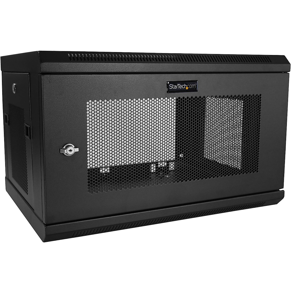 StarTech.com 2-Post 6U Wall Mount Network Cabinet w/ 1U Shelf, 19" Wall-Mounted Server Rack for IT / Data Computer Equipment