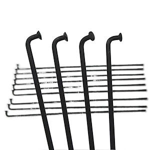 20 Pieces A Lot 12 K 2.6 mm E-Bike Spokes Black Color 45# Steel Material Electric Bicycle Motor Wheel Spokes with Nipples (Color : 195mm)