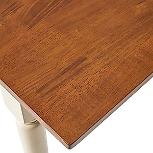 Christopher Knight Home Clearwater Rectangular Solid Top Table, Dark Oak / Antique White