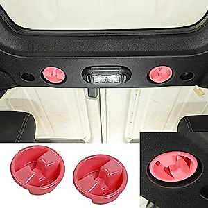 SZDEDA ABS Car Top Roof Knob Button Cover Decorative Trim Fit for Jeep Wrangler JK 2007-2017 Interior Car Accessories (Pink)
