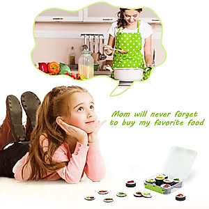 MORCART Grocery List Magnets - 96 PCS Shopping List Kitchen Food Series Refrigerator Magnets for Fruits, Breakfast, Vegetables, Seafood, Salad, and Meats - Toddlers Learning and Family Organization