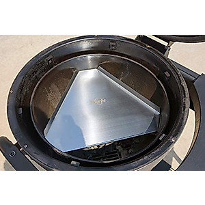BBQube Heat Deflector/Drip Pan for Akorn Kamado Kooker Grill & Smoker, Stainless Steel, One Size