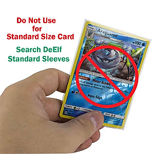 DeElf 1000ct Clear Card Sleeves for Yu-Gi-Oh Game Cards 59 mm x 87mm