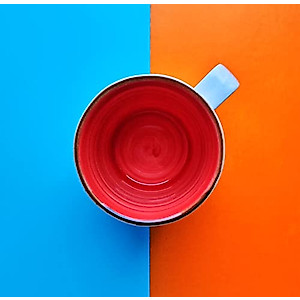 TREEWOO Coffee Mug Latte Milk Tea Ceramic Cup with Sun Rainbow Cute Bright Watercolor Pattern 350ML Weather Mugs Christmas Birthday Anniversary Thanksgiving Gift