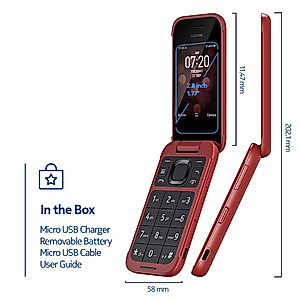 Nokia 2780 Flip | Unlocked | Verizon, AT&T, T-Mobile | Red