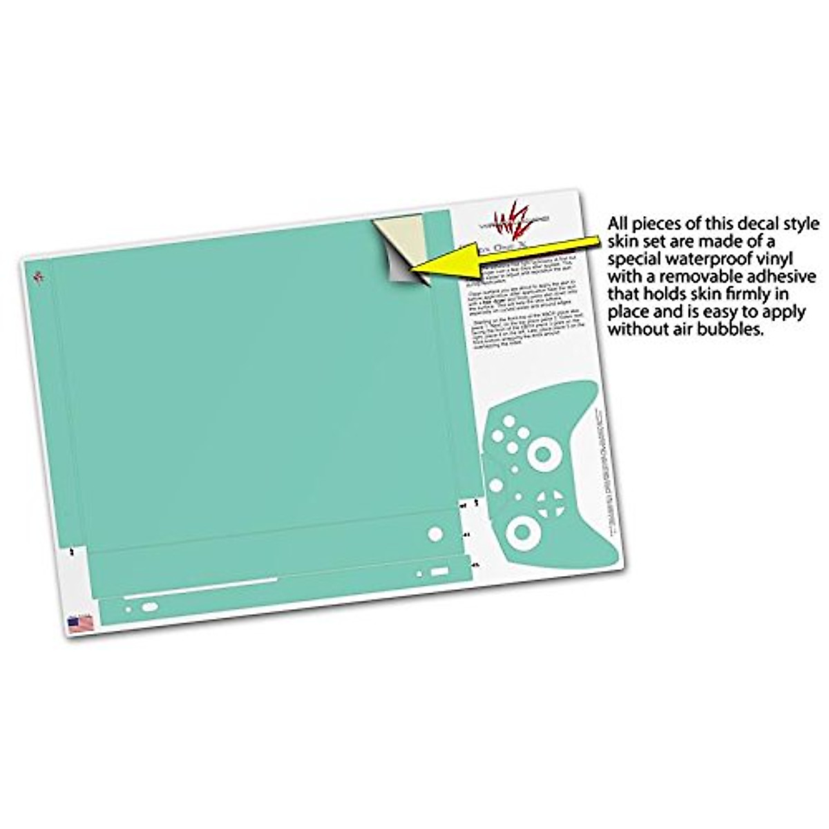 WraptorSkinz Decal Vinyl Skin Wrap Compatible with Xbox One X Console and Controller - Solids Collection Seafoam Green