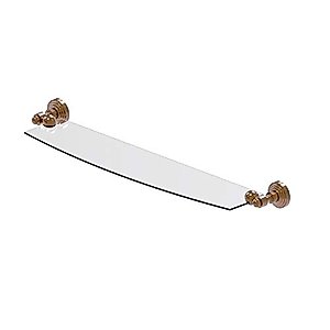 Allied Brass WP-33/24 Waverly Place 24 Inch Glass Shelf, Brushed Bronze