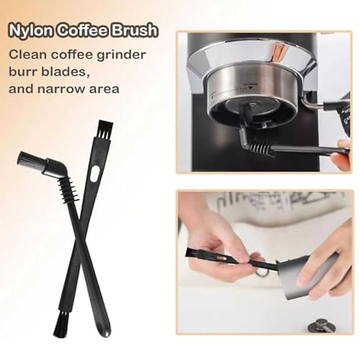 Nylon Espresso Machine Brush 6 Pieces Coffee Machine Cleaning Brush Set Coffee Machine Brush Cleaner for Coffee Machine Bottle Teapot Nozzle