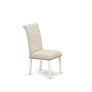 East West Furniture HLBR5-LWH-02 Dining Room Table Set