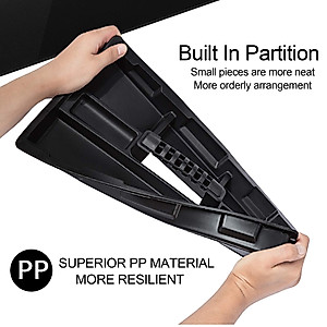 Anyyion 16.5-Inch Tool Box - Portable Lockable Storage, Stainless Steel & Plastic Construction - Removable Tray, Toolbox Organizer Truly Strong and Durable