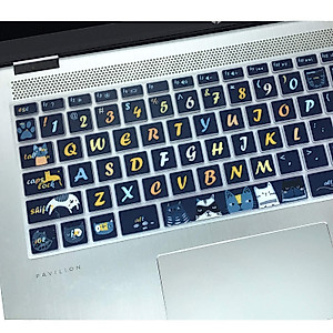 SANFORIN Keyboard Cover for 2020 2019 2018 HP 14" Laptop/HP Pavilion x360 14M-BA 14M-CD 14M-DH 14-BA 14-BF 14-cm 14-CF 14-DF 14-DK 14-DS 14-DQ Series 14 Inch Protective Skin, Cat