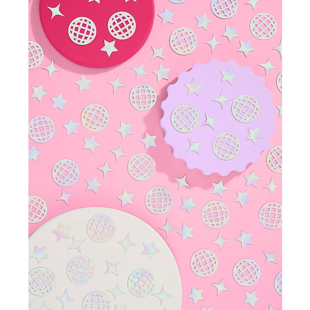 xo, Fetti Disco Ball Foil Confetti - 200 pc | Bachelorette Party Decoration, Cute Birthday Table Decor, Groovy Engagement Decor, Bridal Shower Supplies