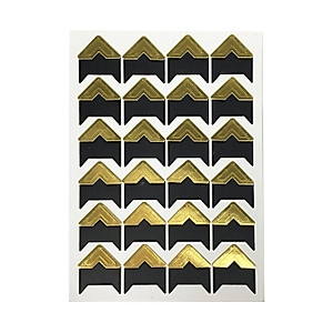 360 Count Self-Adhesive Acid Free Photo Corners for Scrapbooks Memory Books (Gold-Black-Kraft)