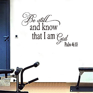 Summerjokes Be Still and Know That I AM GOD Funny Inspiring Wall Sticker Decal Vinyl Sticker, Believe in Family Living Room Kitchen Bedroom Work Office Cafe Library Art Wall Decoration