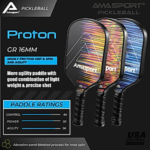 PICKLETECH AMA Sport Kronos Pickleball Paddle - USA Pickleball Approved