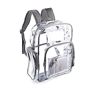 JOMPARO Heavy Duty Transparent Clear Backpack 24 Pack