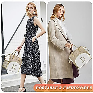 LOKASS Initial Lunch Box for Women Large Lunch Bag, Insulated Cooler Tote Bag for Work/Picnic, Personalized Mother's Day Gift for Mom/Nurse/Teacher-K