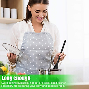 Stirring Spoons for Cooking Set of 3, Silicone 12 Inch Long Handle Spoons, Nonstick Mixing Spoons for Cooking, Silicone Stirring Spoons BPA Free, Nontoxic & Resistant to 480°F (2 in Black)